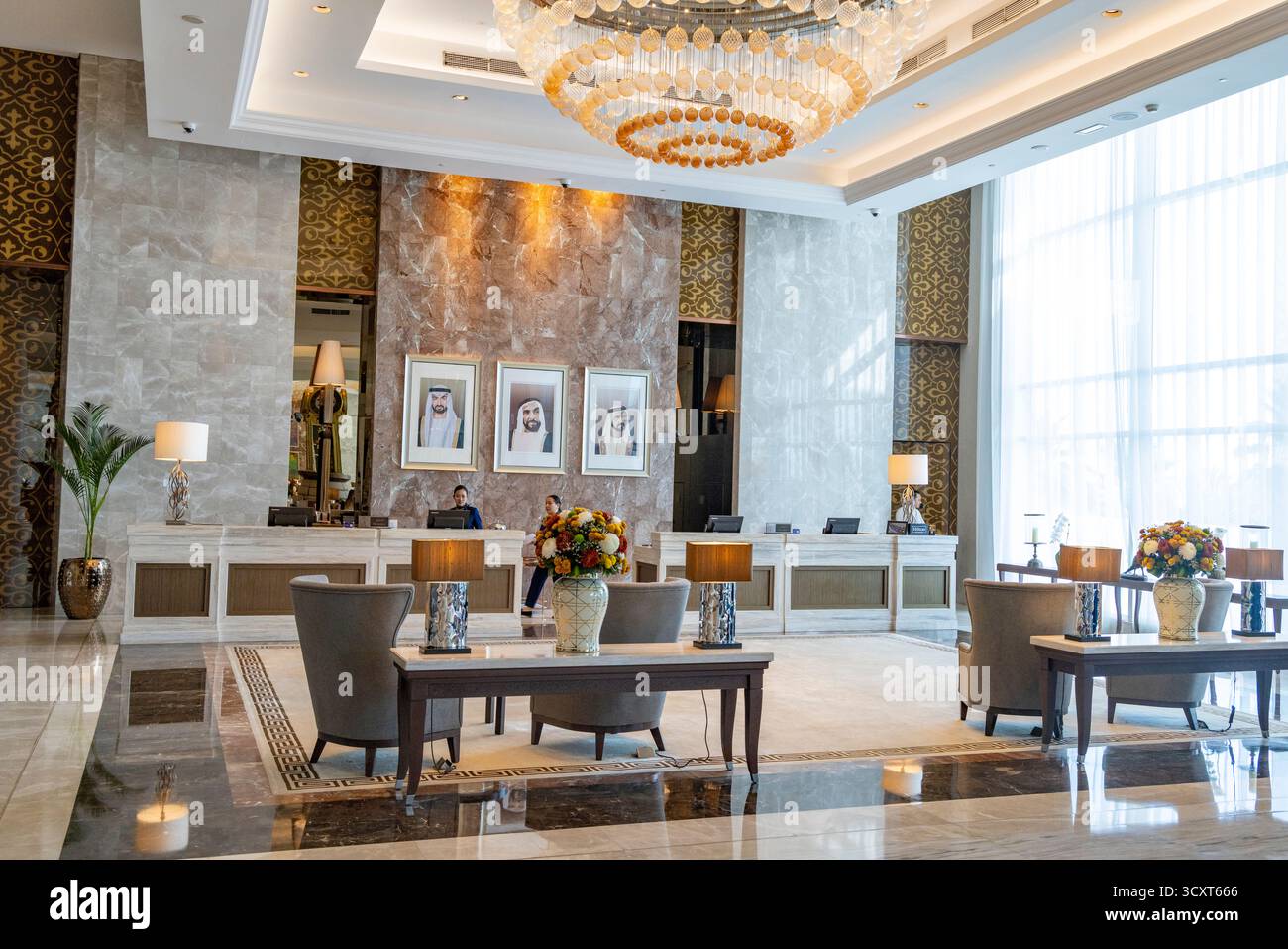 Waldorf Astoria hotel , The Palm Jumeirah Island, hotel foyer reception ...