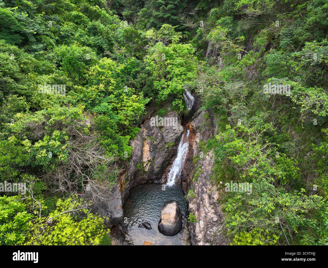 Aerial photography of Pangu Temple in Baiyunzhang City level Nature ...