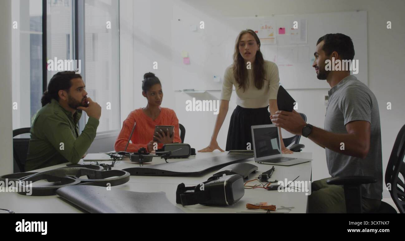 Team collaborating on drone parts hi-res stock photography and images ...