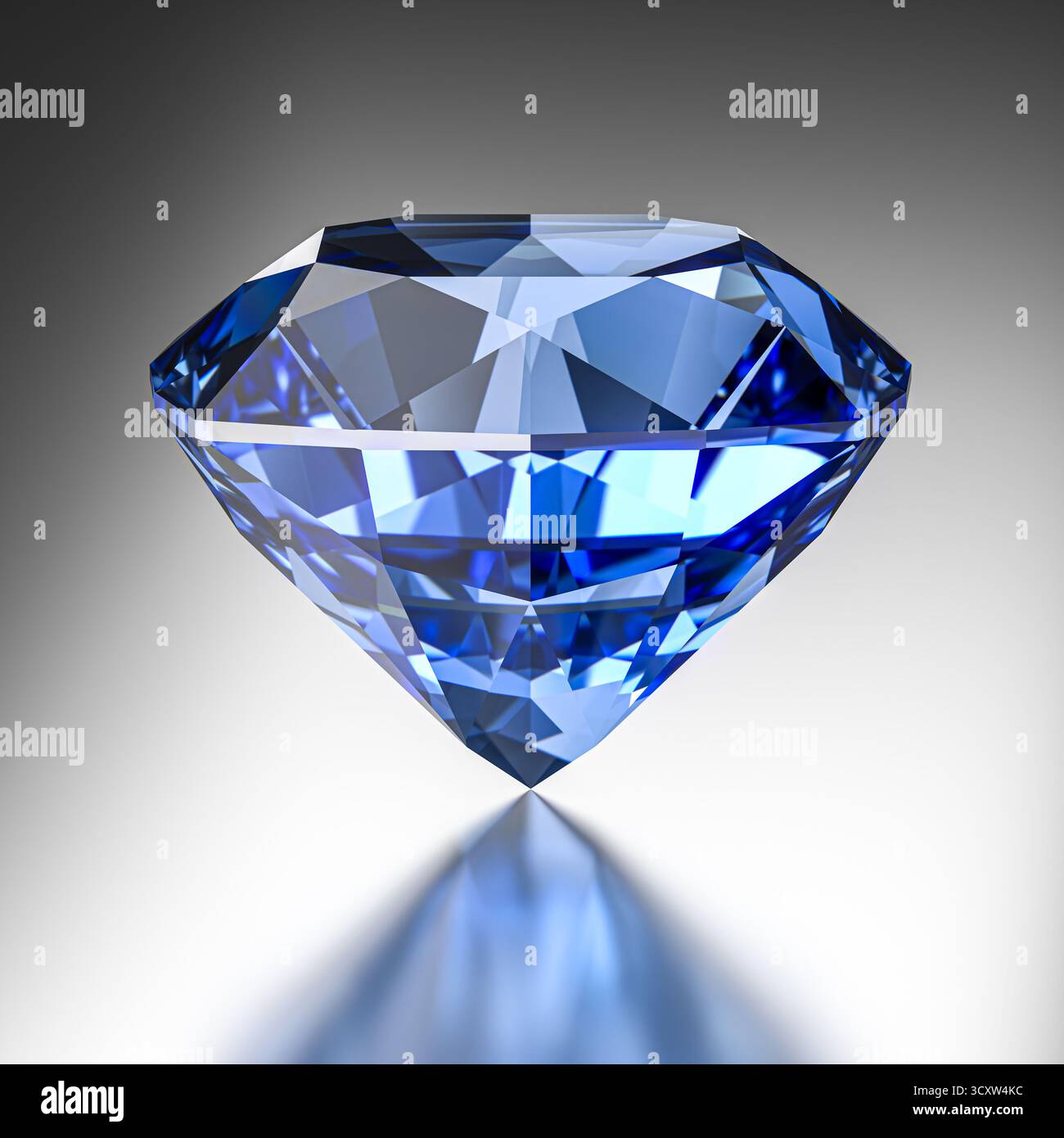 Blue gem shining 3d hi-res stock photography and images - Alamy