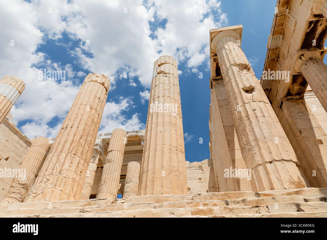 A close up look into the Acropolis of Athens Stock Photo - Alamy