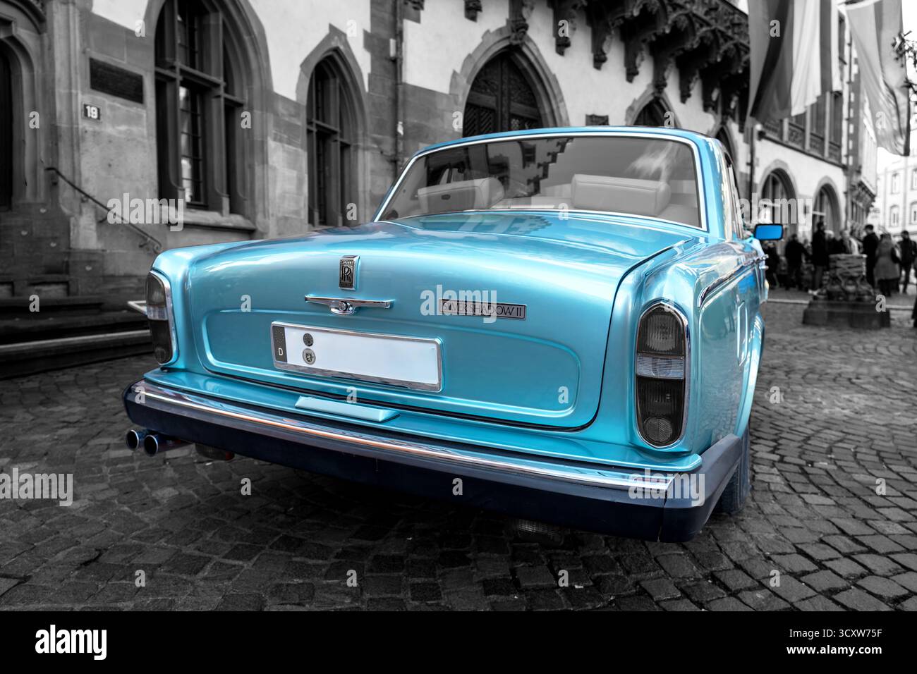 Rolls Royce Silver Shadow II in Selective Color on Black and White ...