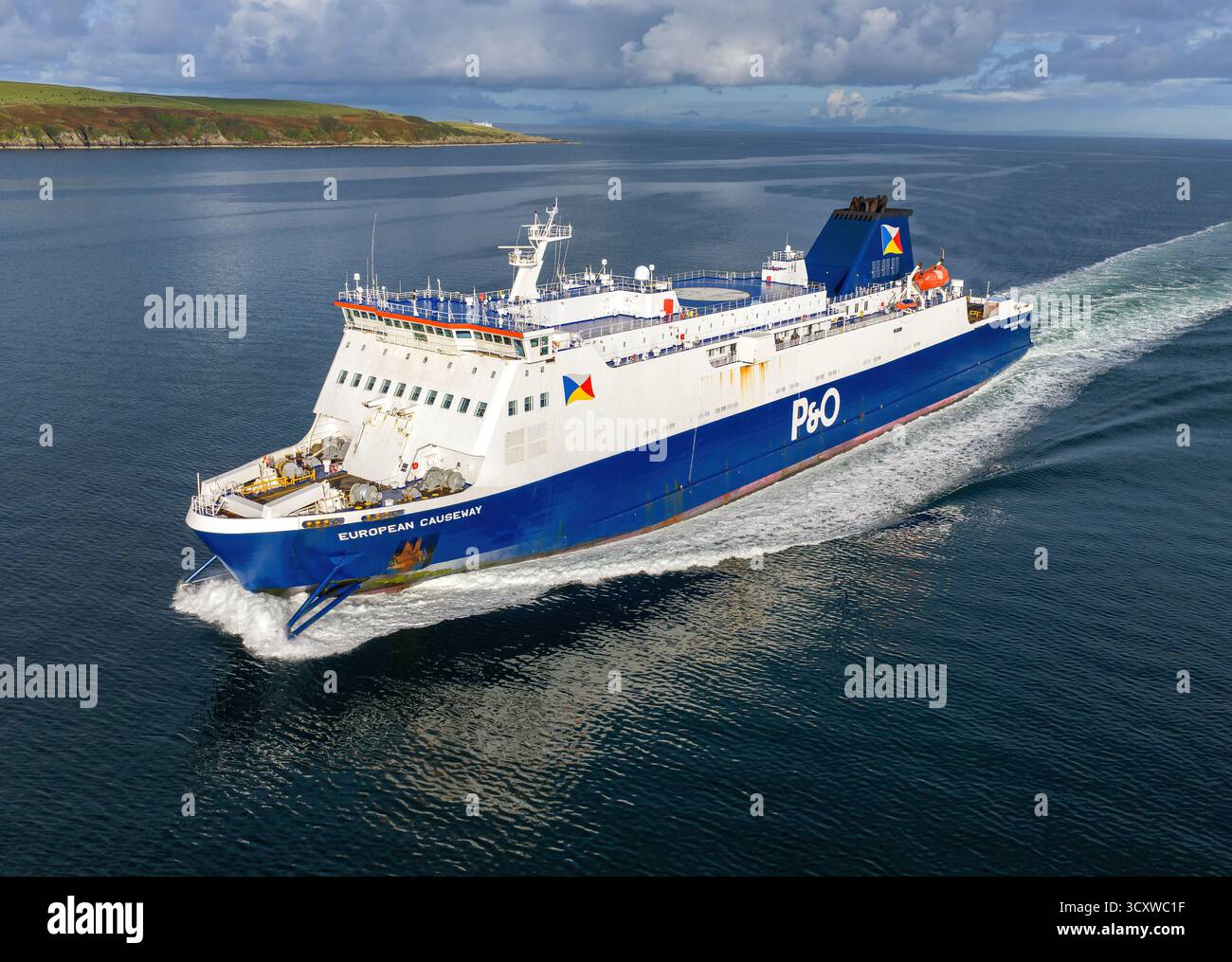 The Irish Sea ferry European Causeway, operated by P&O Ferries between ...