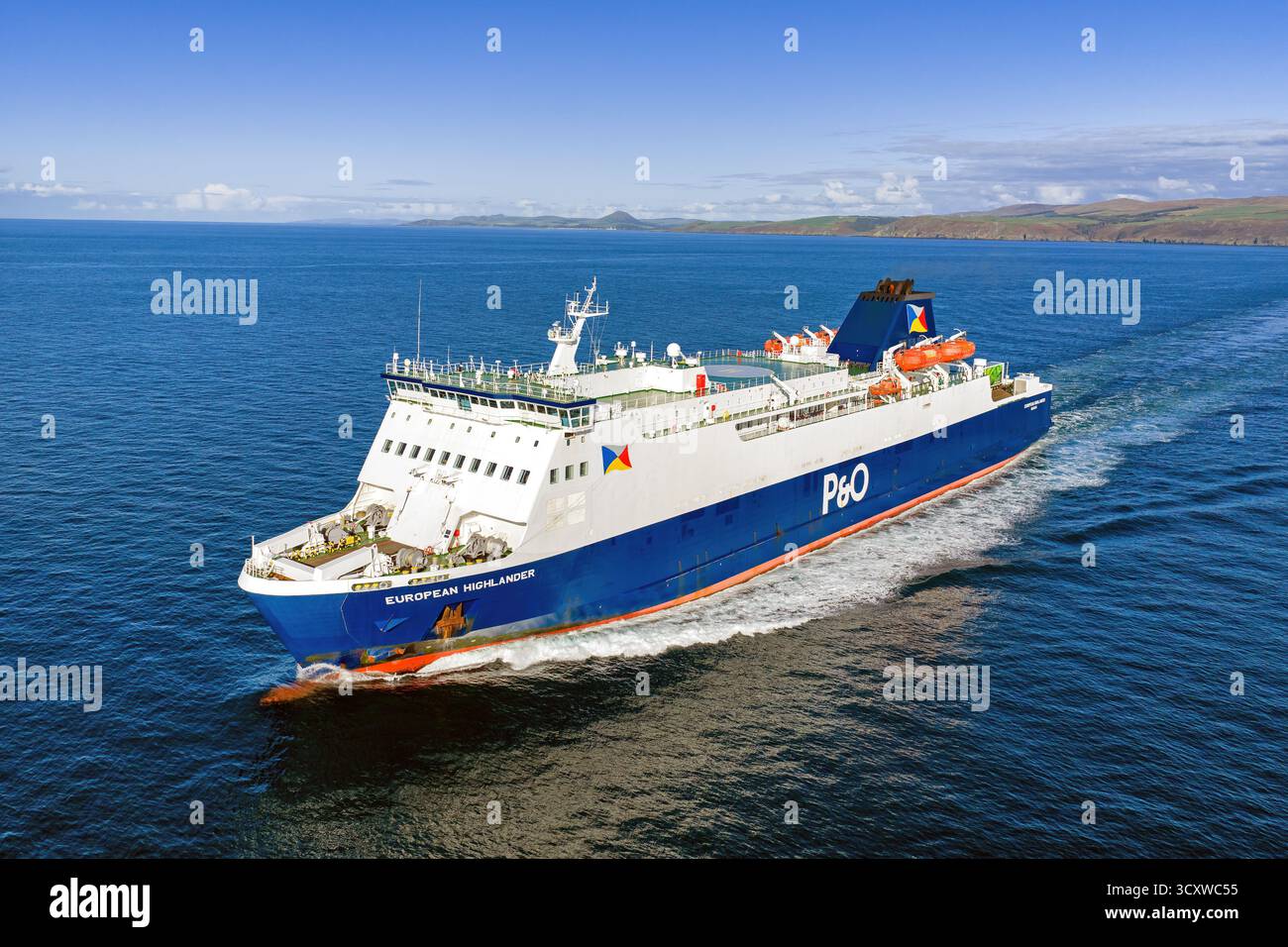 The Irish Sea ferry European Highlander, operated by P&O Ferries ...
