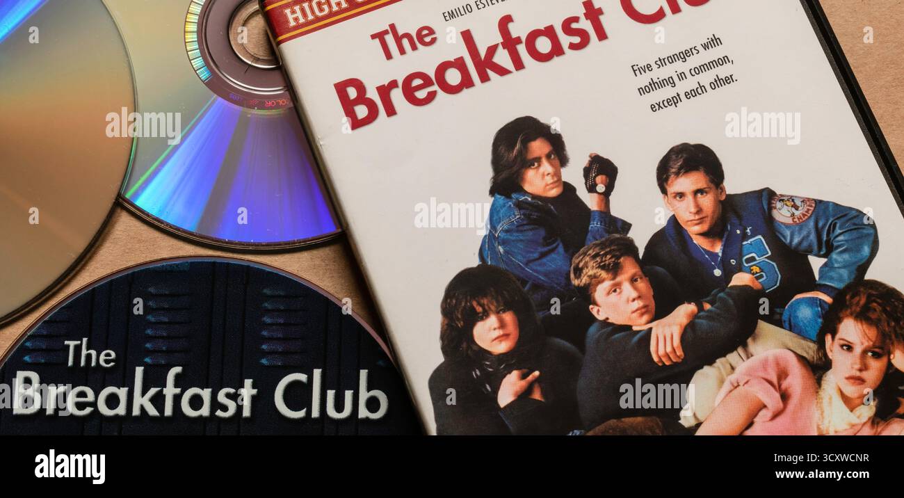 "The Breakfast Club" movie; DVD edition; disc with cover; Emilio ...