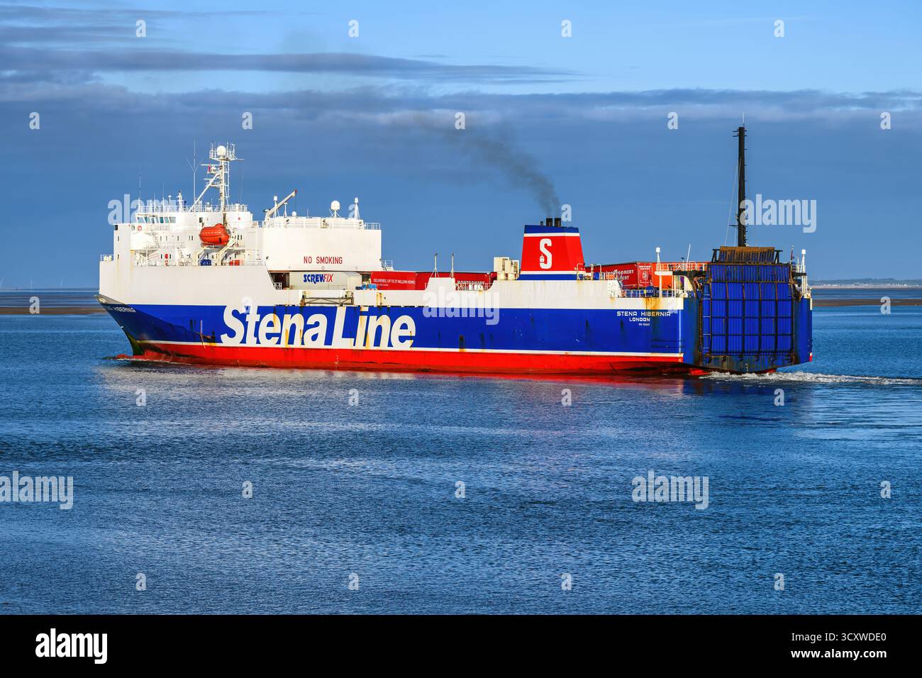 The Irish Sea RoRo ferry Stena Hibernia, operated by Stena Line Stock ...