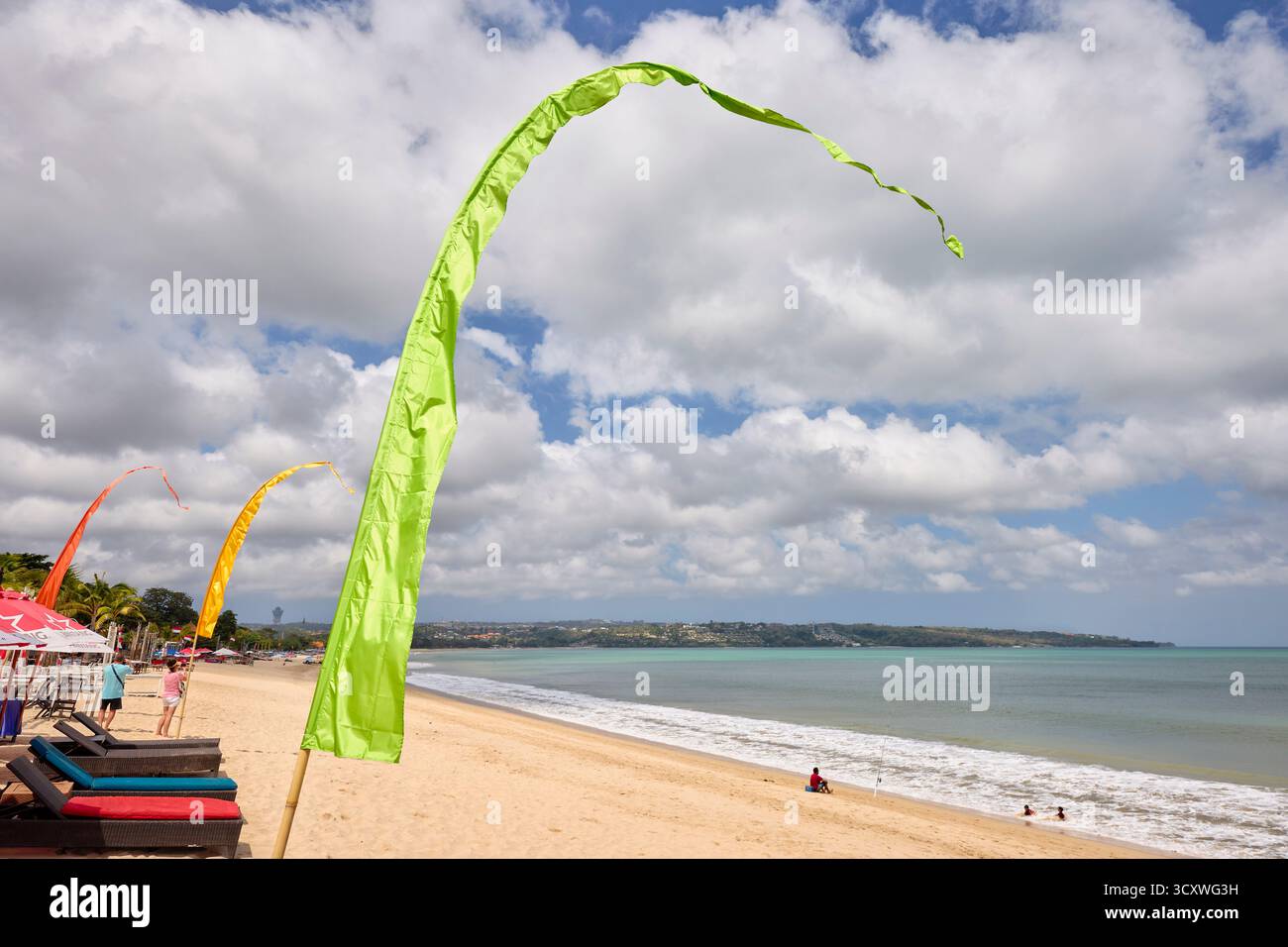 Umbul Umbul ("Tail of the dragon"), traditional Balinese festive flags ...