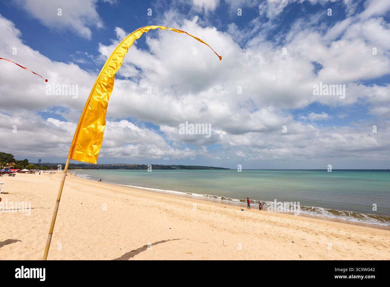 Umbul Umbul ("Tail of the dragon"), traditional Balinese festive flag ...