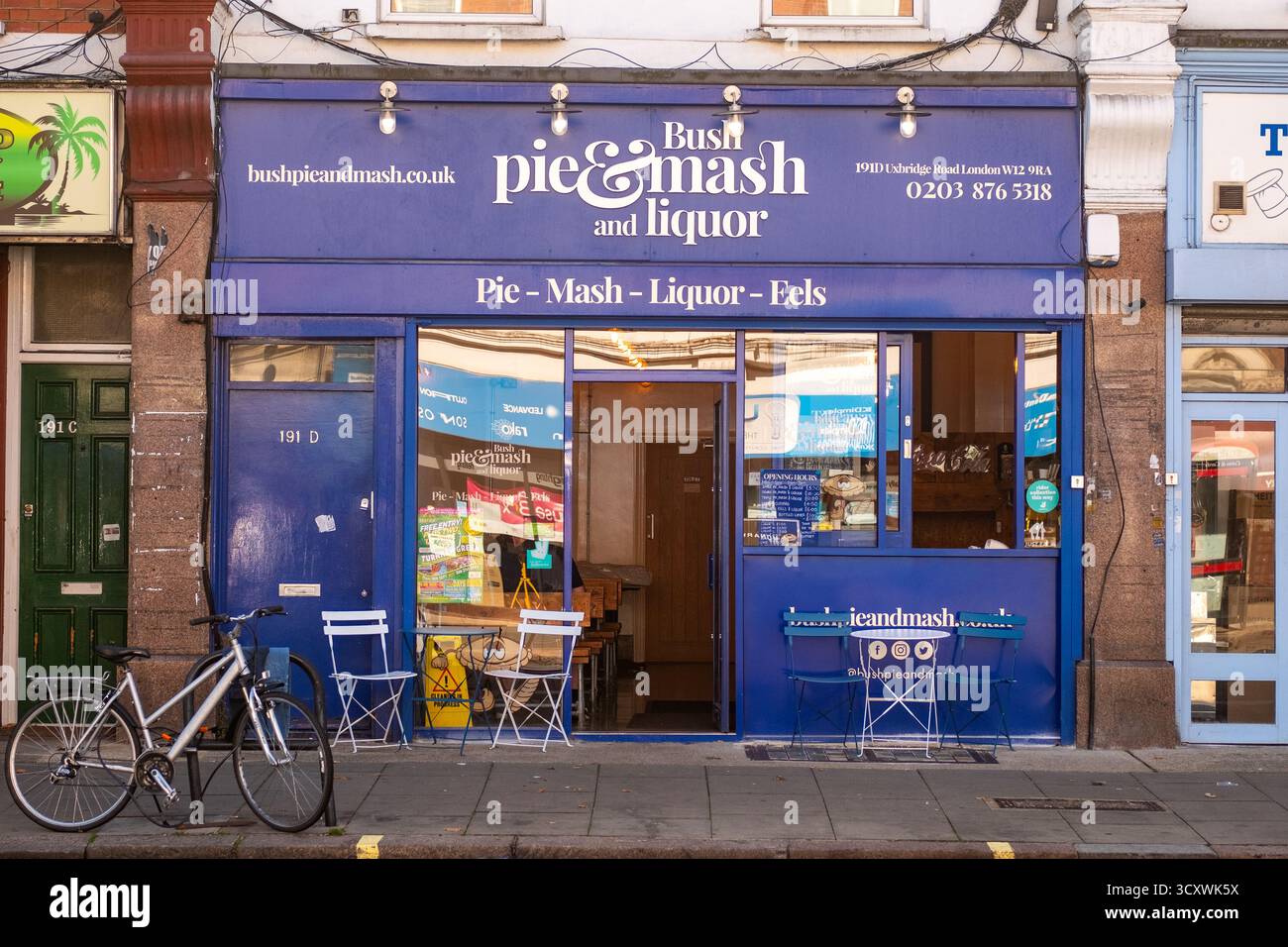 LONDON- SEPTEMBER 30, 2025: Bush Pie & Mash, a pie‑mash‑and‑liquor café ...