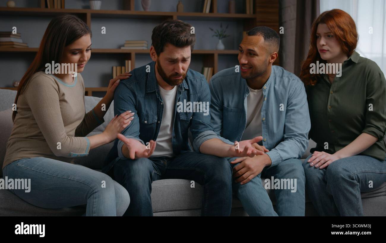 Sad man talking life sharing hi-res stock photography and images - Alamy