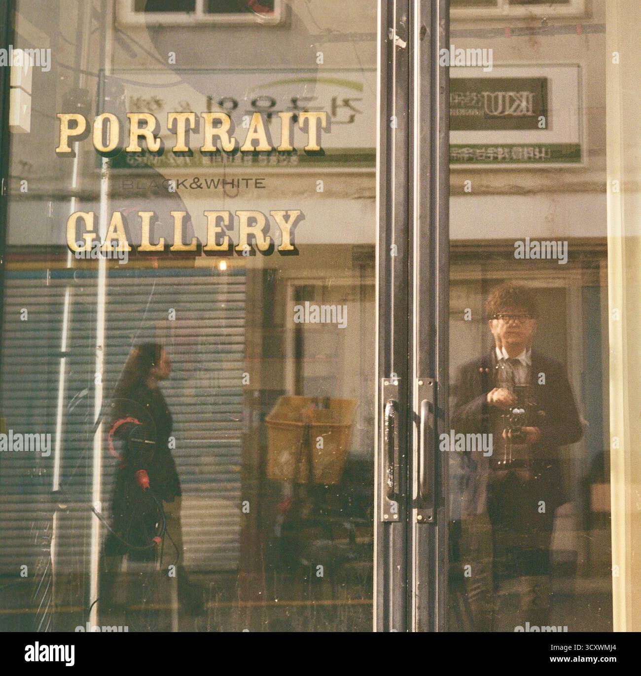 Self-portrait Reflection at a Portrait Gallery Window with Rolleiflex ...