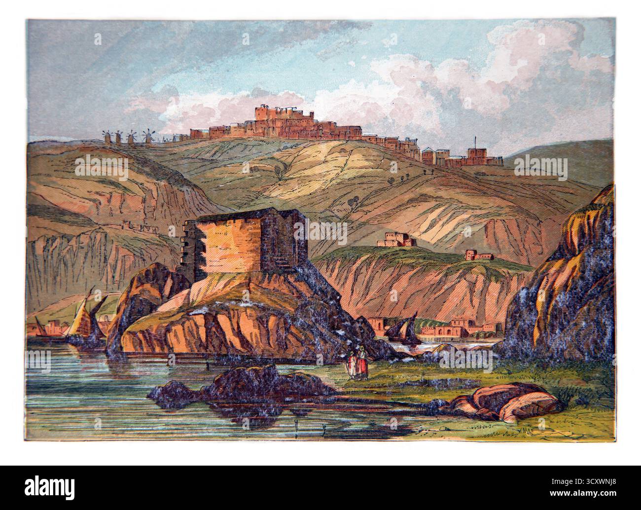 Illustration of Patmos where Saint John the Theologian was Exiled and ...