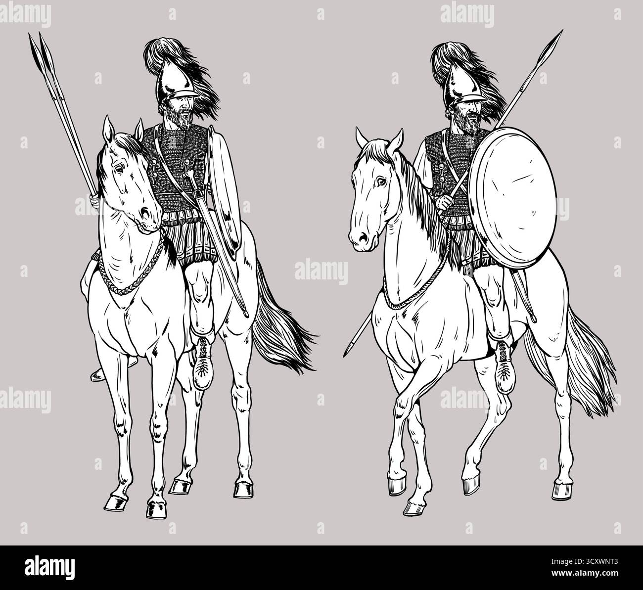 Ancient Nubian riders before the battle. Antique and Medieval Cavalry ...