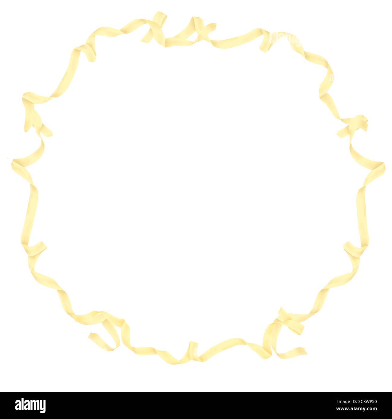 Watercolor round wreath yellow Cut Out Stock Images & Pictures - Alamy