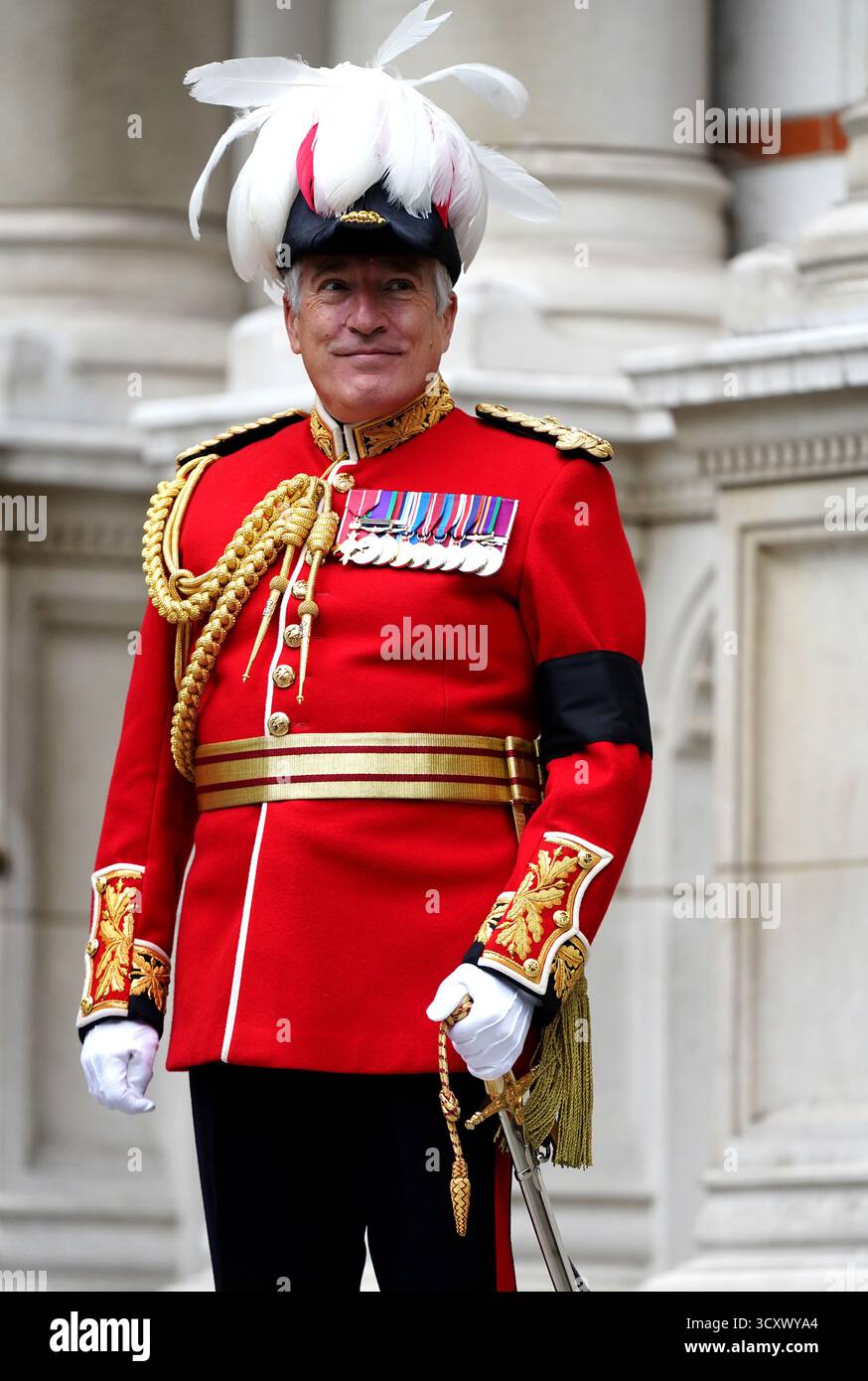 Major General James Bowder attends the requiem mass for the former head ...
