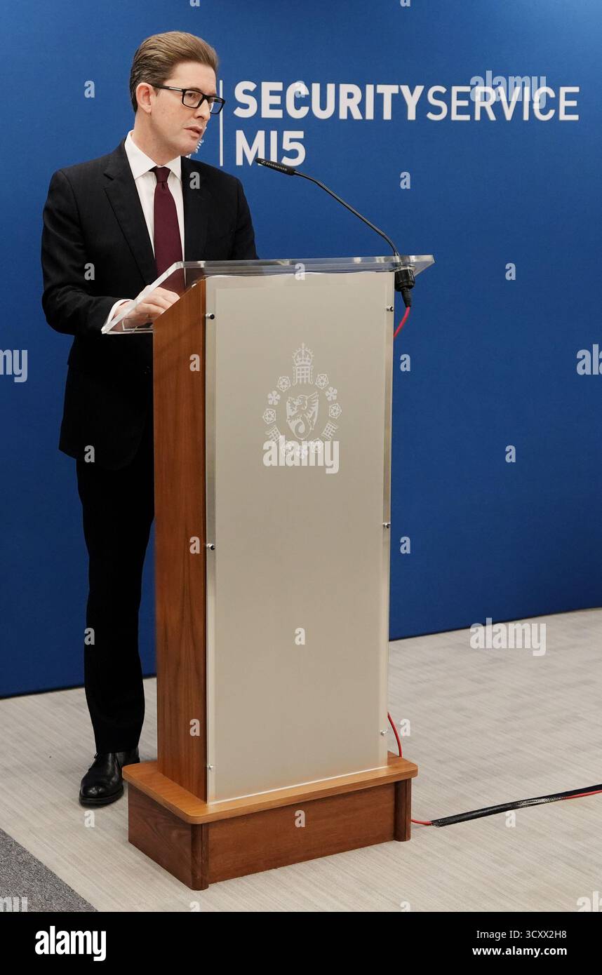 Director General of MI5 Sir Ken McCallum, delivers the annual Director ...