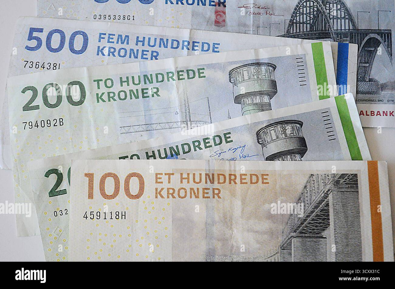 Copenhagen/ Denmark/16 october 2025/Danish kroner notes or bills danish ...