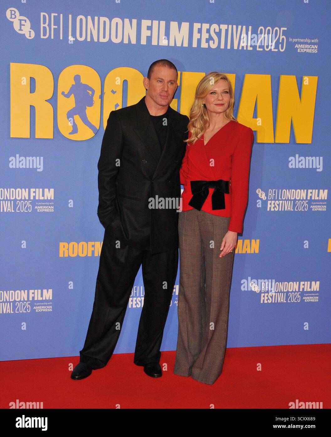 Channing Tatum and Kirsten Dunst at the "Roofman" 69th BFI London Film ...