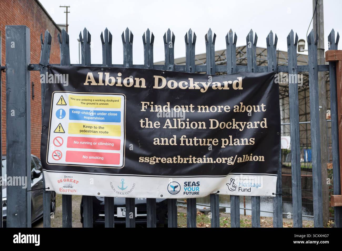 Historic albion Dockyard or dry dock on Bristol Harbourside Stock Photo ...