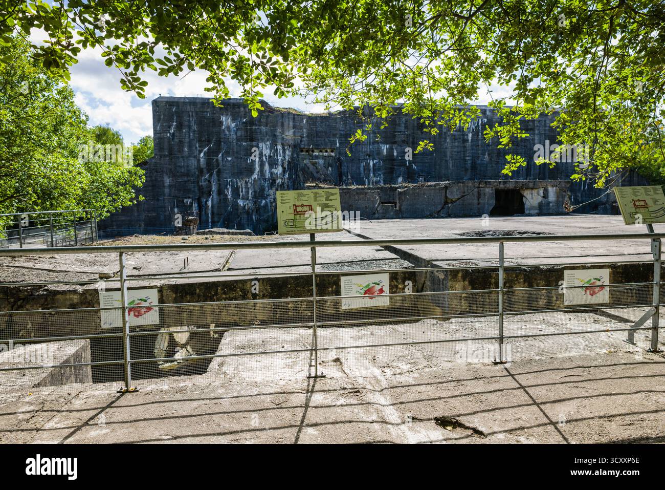 Exterior view of the concrete Blockhaus bunker at EPERLECQUES, France ...