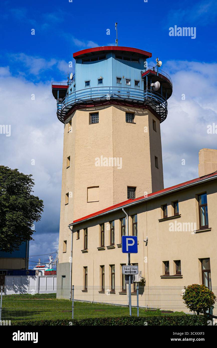 Port Command Tower in Liepāja, Latvia, on the coast of the Baltic Sea ...