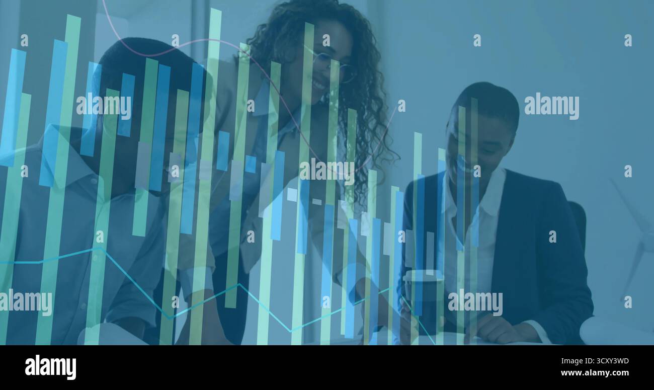 Colleagues laptops wind turbine hi-res stock photography and images - Alamy