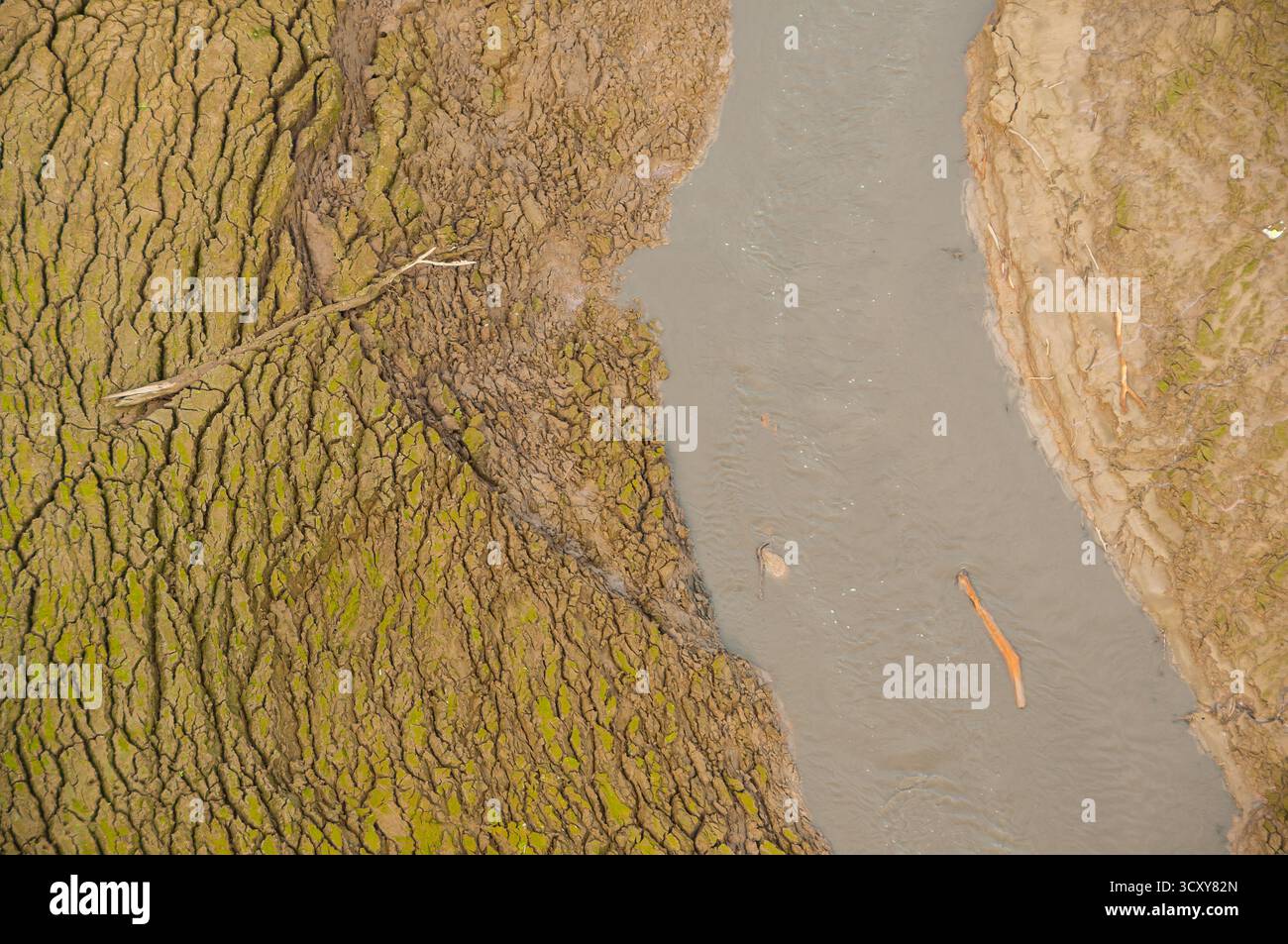 The Ponsul River, affluent of the Tejo River, in Portugal, and is a ...