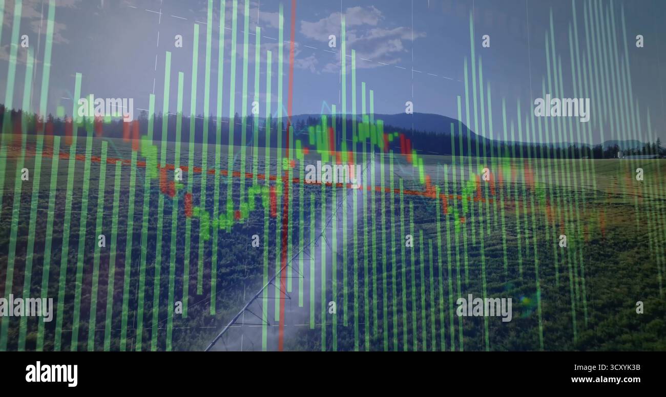 Overlaying translucent market chart hi-res stock photography and images ...
