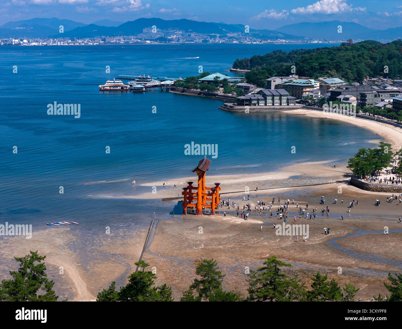 Aerial view red torii gate hi-res stock photography and images - Alamy