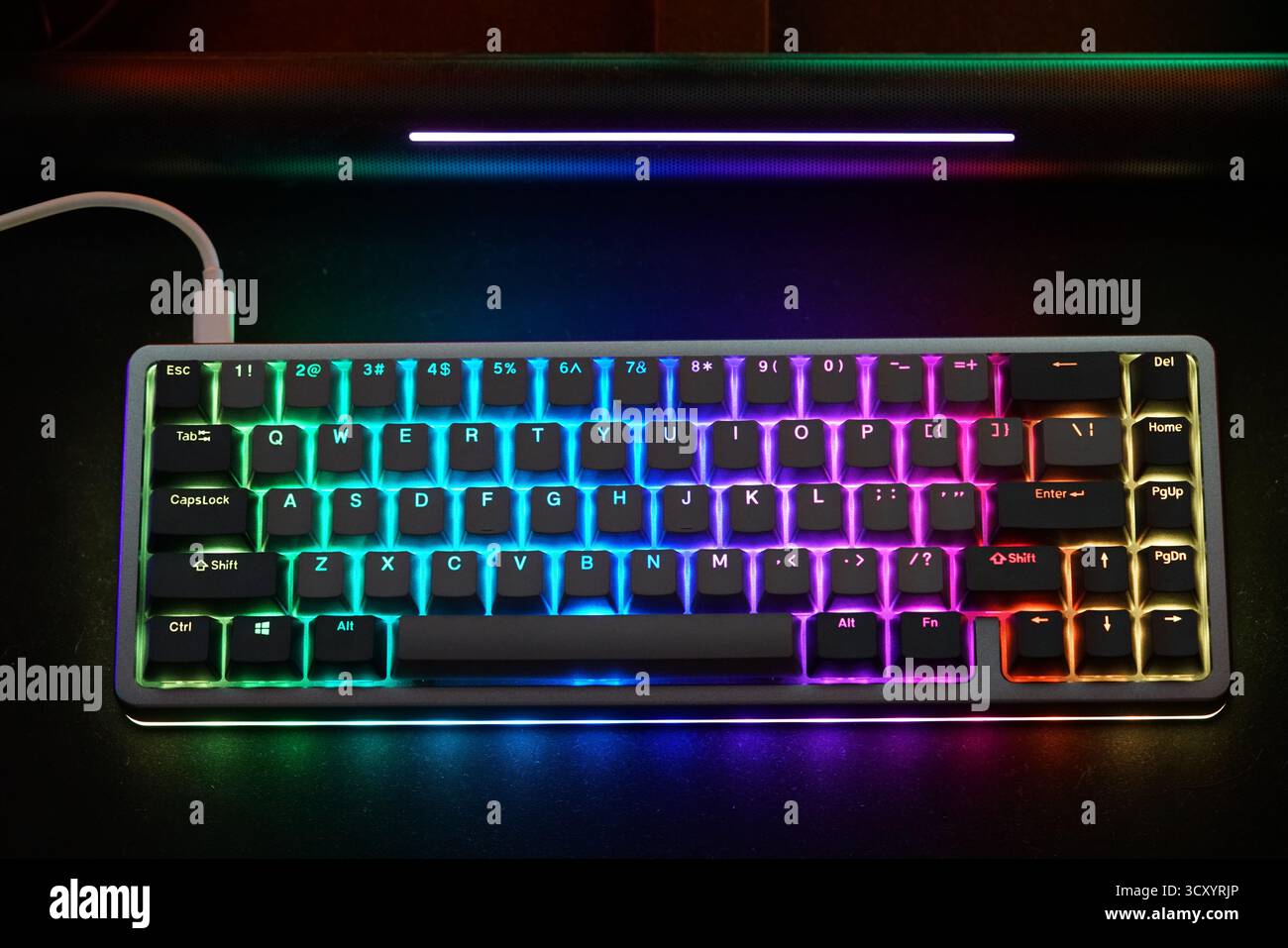 Colorful mechanical keyboard glowing hi-res stock photography and ...