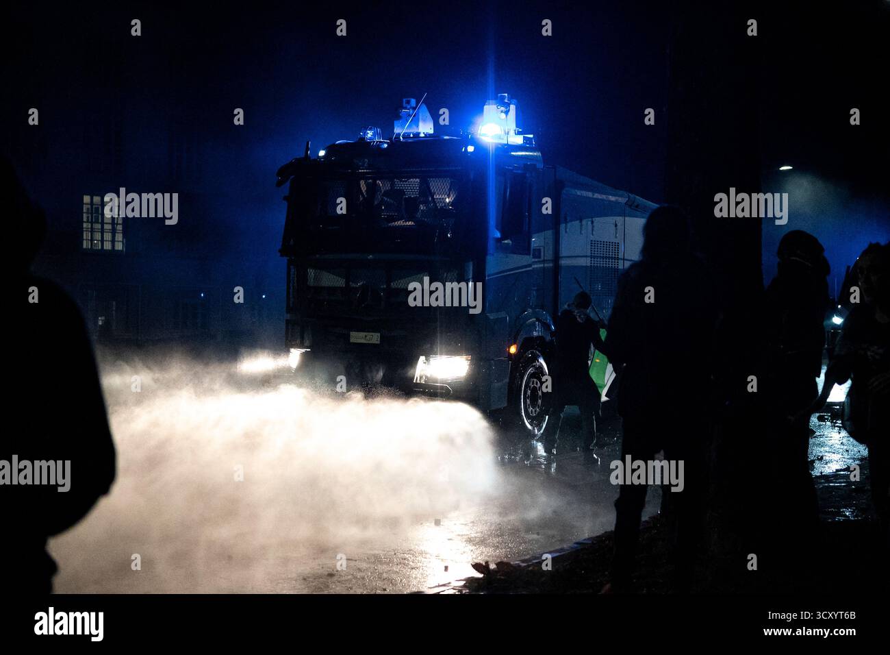 water cannon truck of italian police Stock Photo - Alamy
