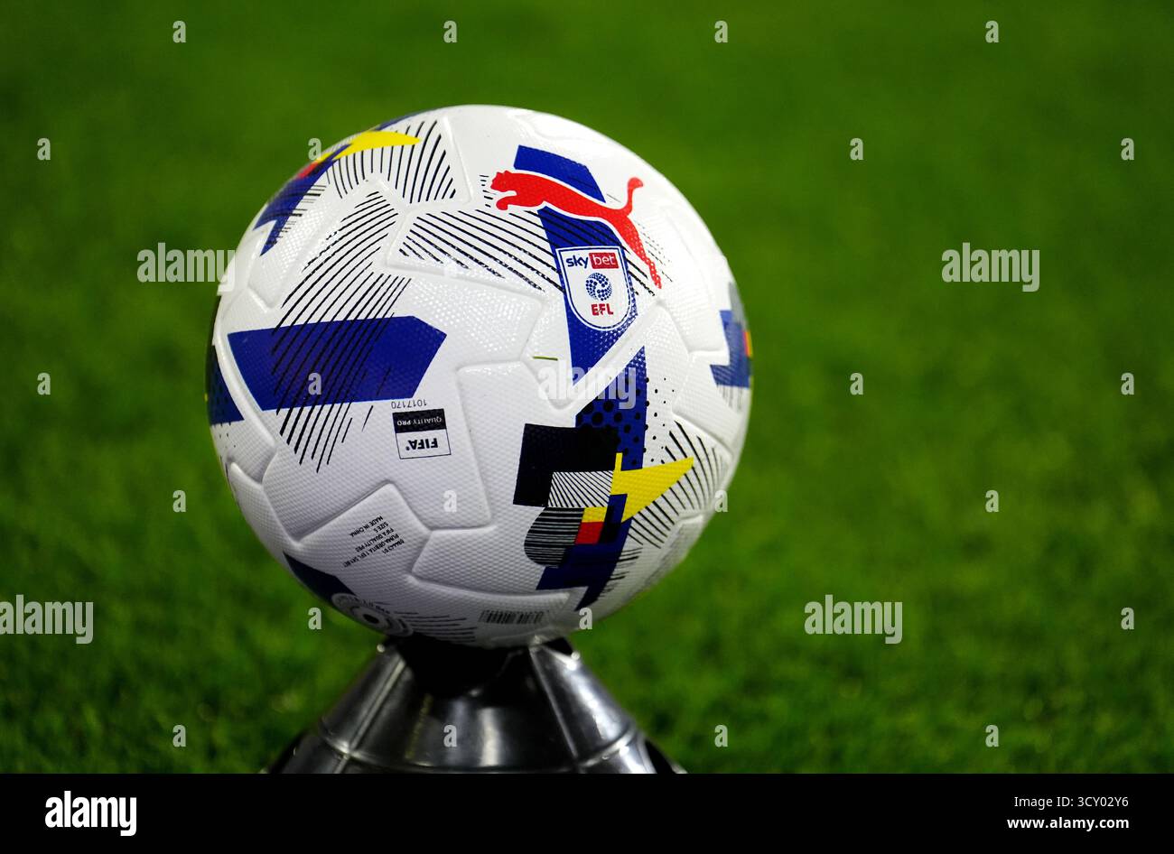 A view of an official EFL Puma match ball during the Sky Bet League One ...