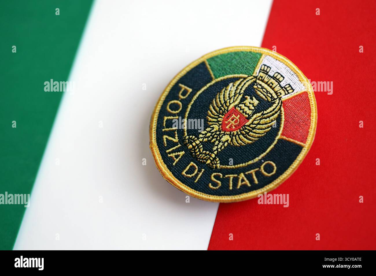 KYIV, UKRAINE - SEPTEMBER 6, 2025 Italian State Police patch on ...