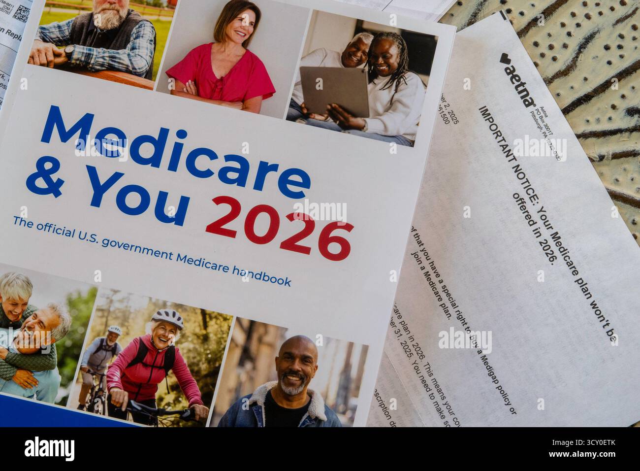 Still life of the official handbook Medicare & You 2026, and the plan ...