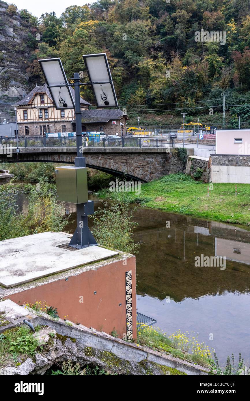 Wiederaufbau im Ahrtal, nach der Flut vom Juli 2021, Pegelmessstelle am ...