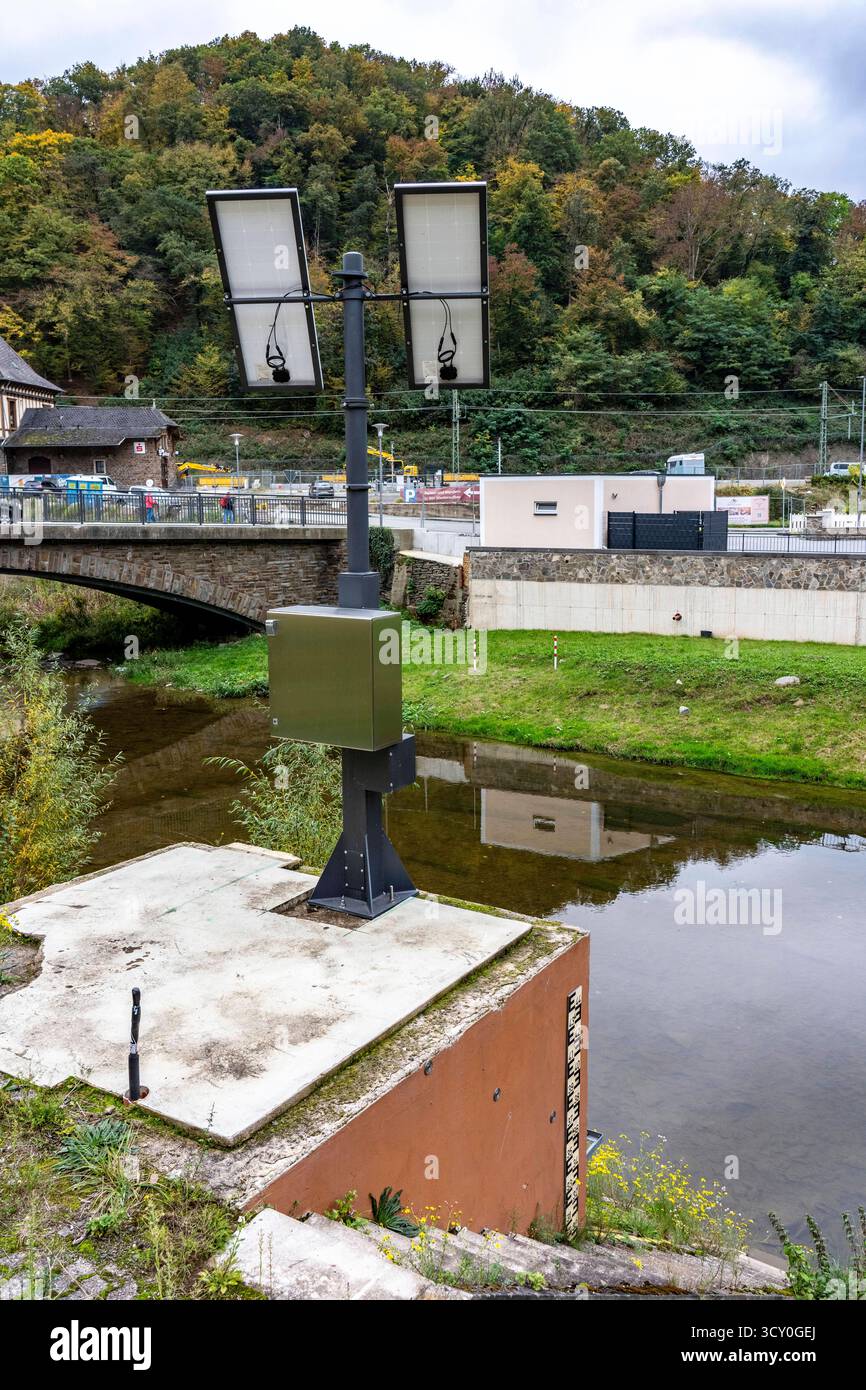 Wiederaufbau im Ahrtal, nach der Flut vom Juli 2021, Pegelmessstelle am ...