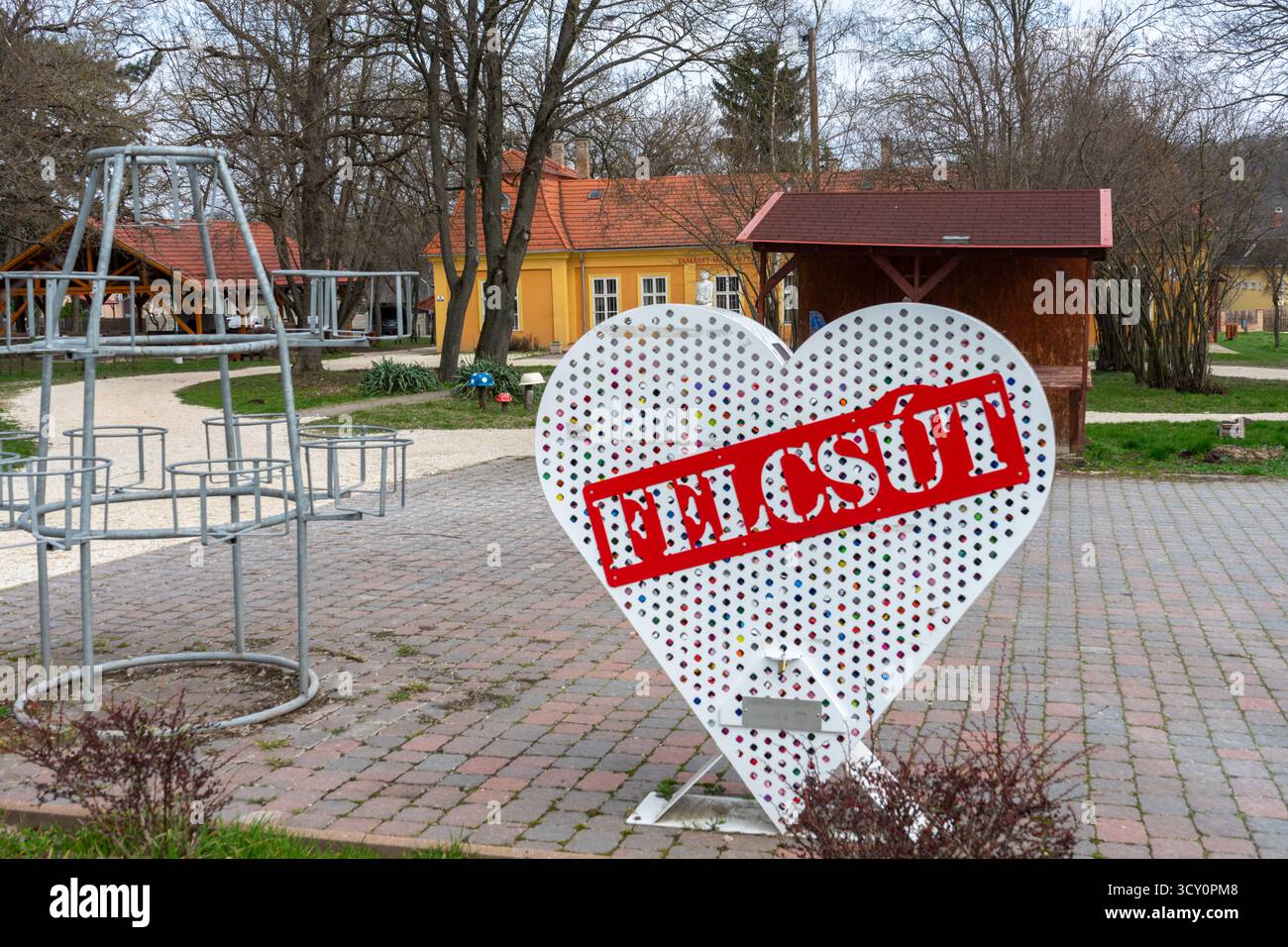 Heart-shaped landmark in Felcsút, Hungary, a small village known for ...