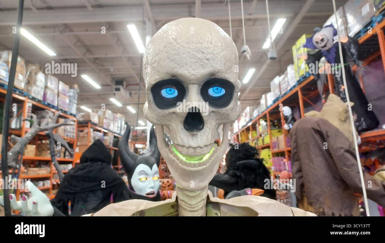 Toronto, ON, Canada - October 16, 2025: Large Halloween decorations ...