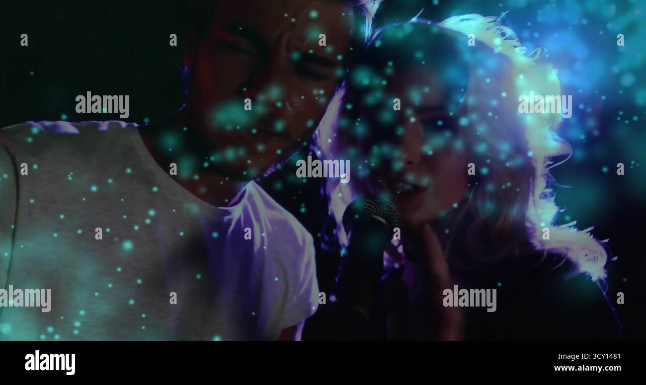 Singing duo in white hi-res stock photography and images - Alamy