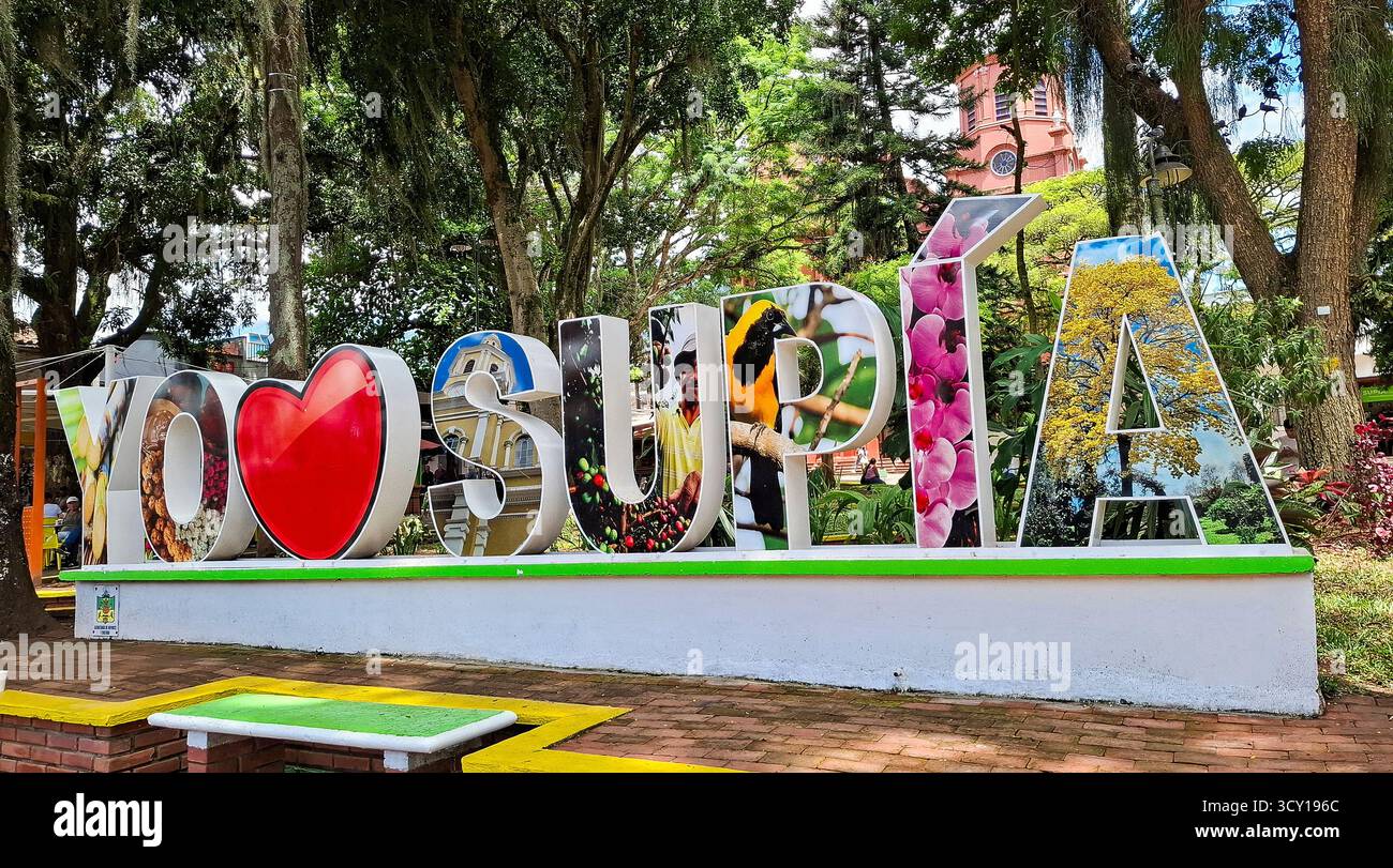 Supia, Caldas - Colombia. October 7, 2025. Drone view. Municipality ...