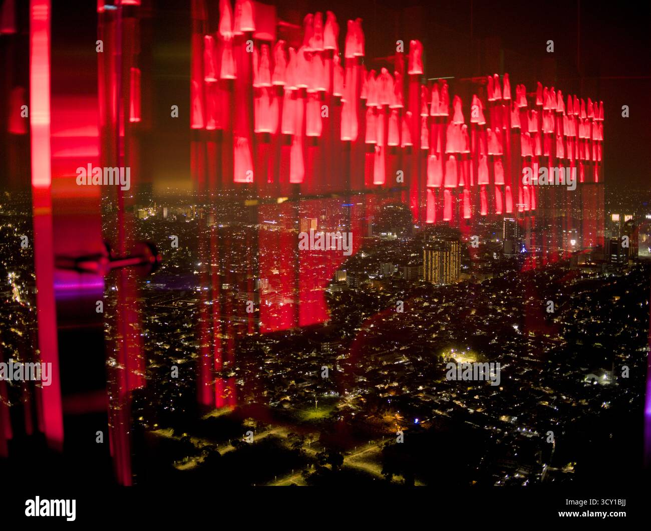 Red neon reflections over hi-res stock photography and images - Alamy