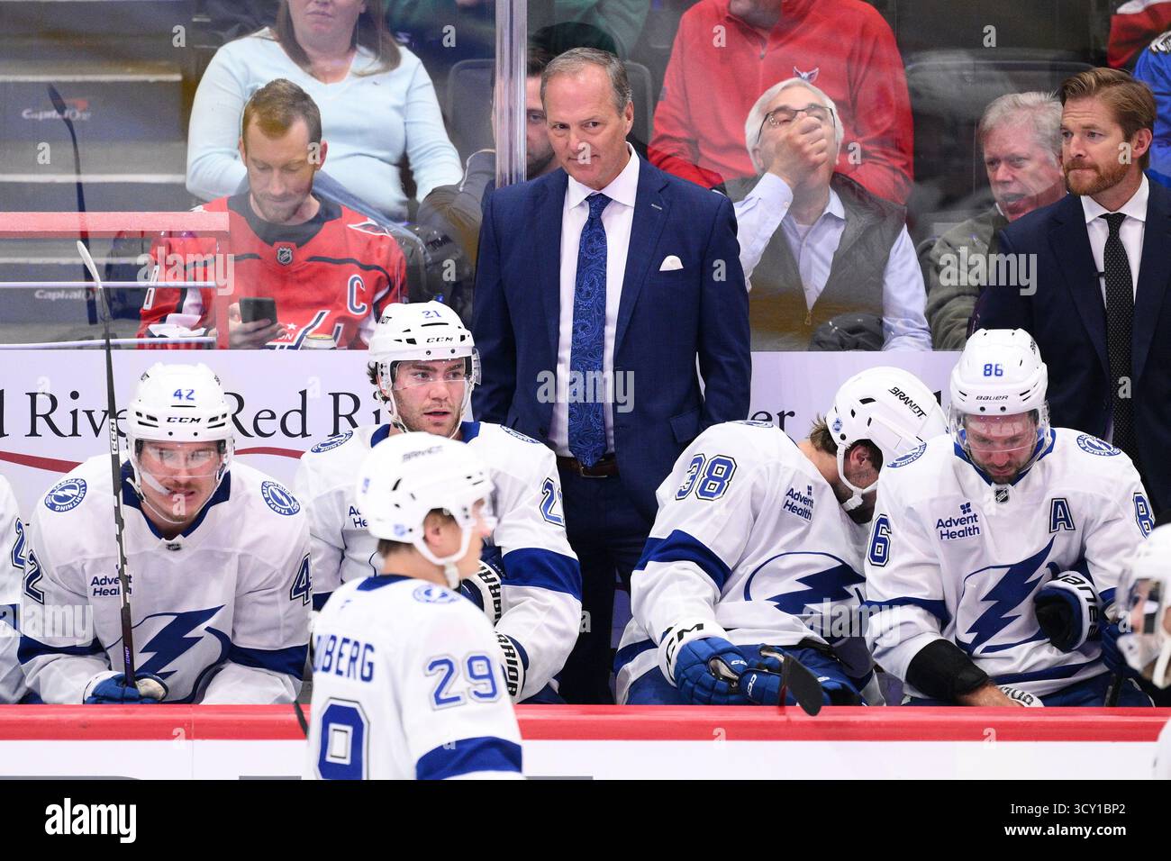 Tampa Bay Lightning head coach Jon Cooper in action during the third ...