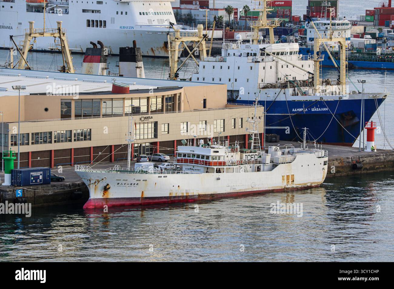 Las Palmas harbor, Spain: Japanese fishing vessel SUMIYOSHI MARU NO.81 ...