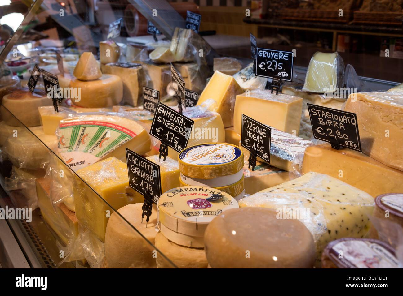 Typical Trento Delicatessen store, North Italy Stock Photo - Alamy