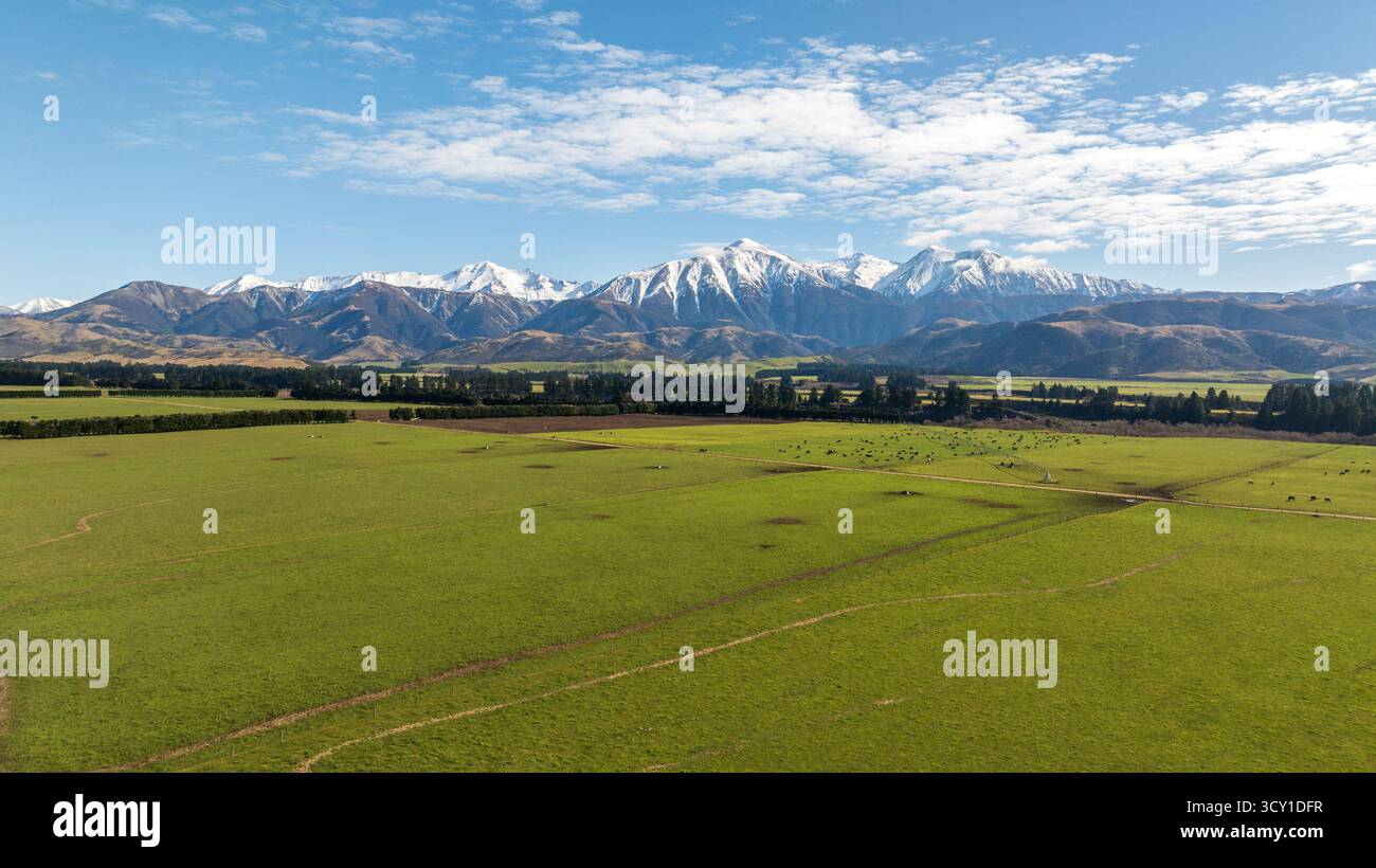 Drone perspective of vast area agriculture and farm land in the ...