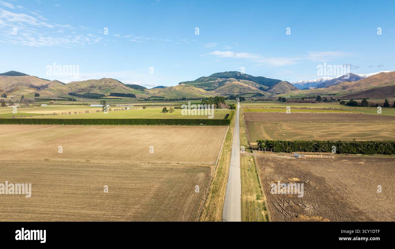 Drone perspective of vast area agriculture and farm land in the ...