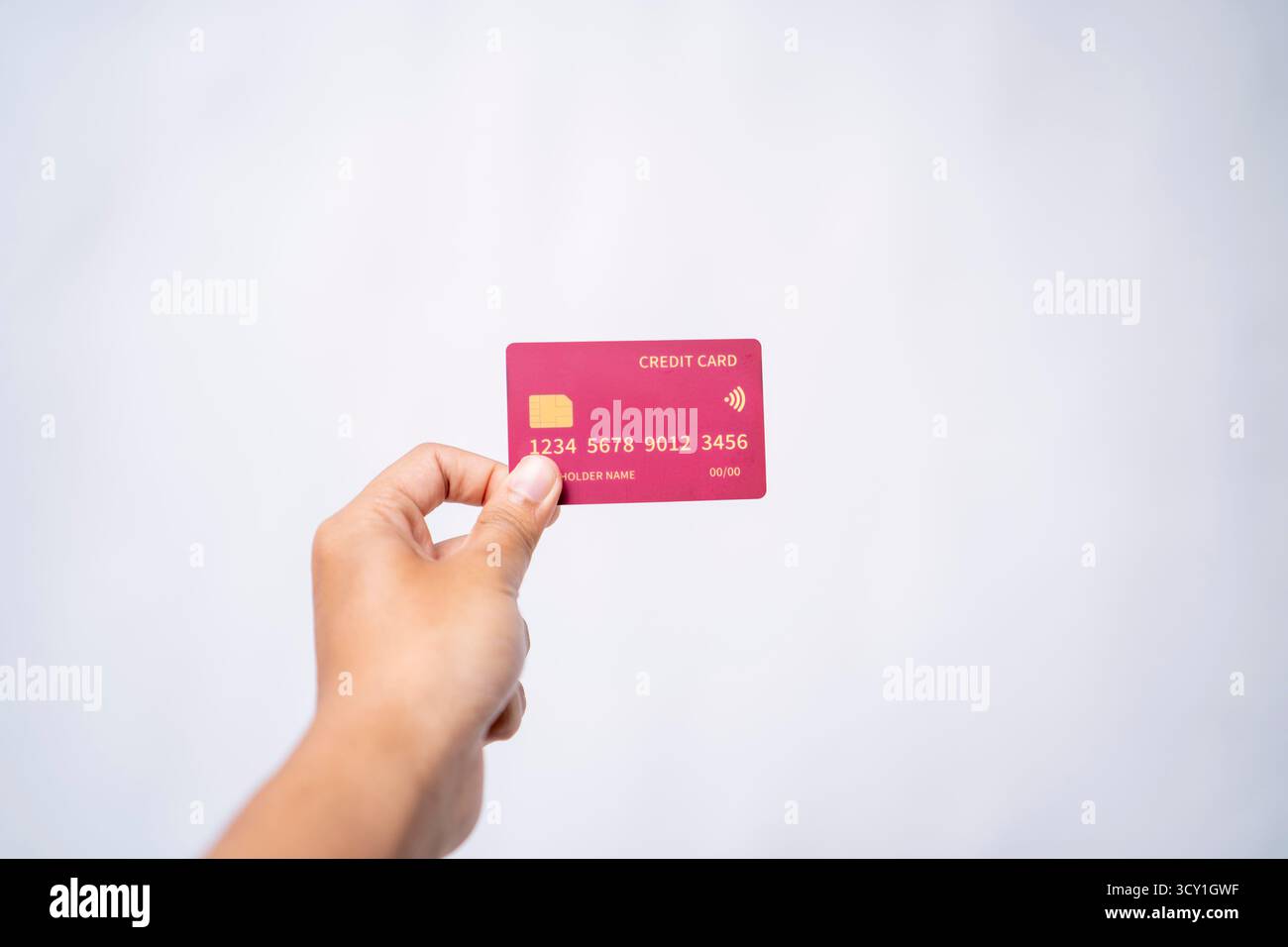 Hand holding mockup credit hi-res stock photography and images - Alamy