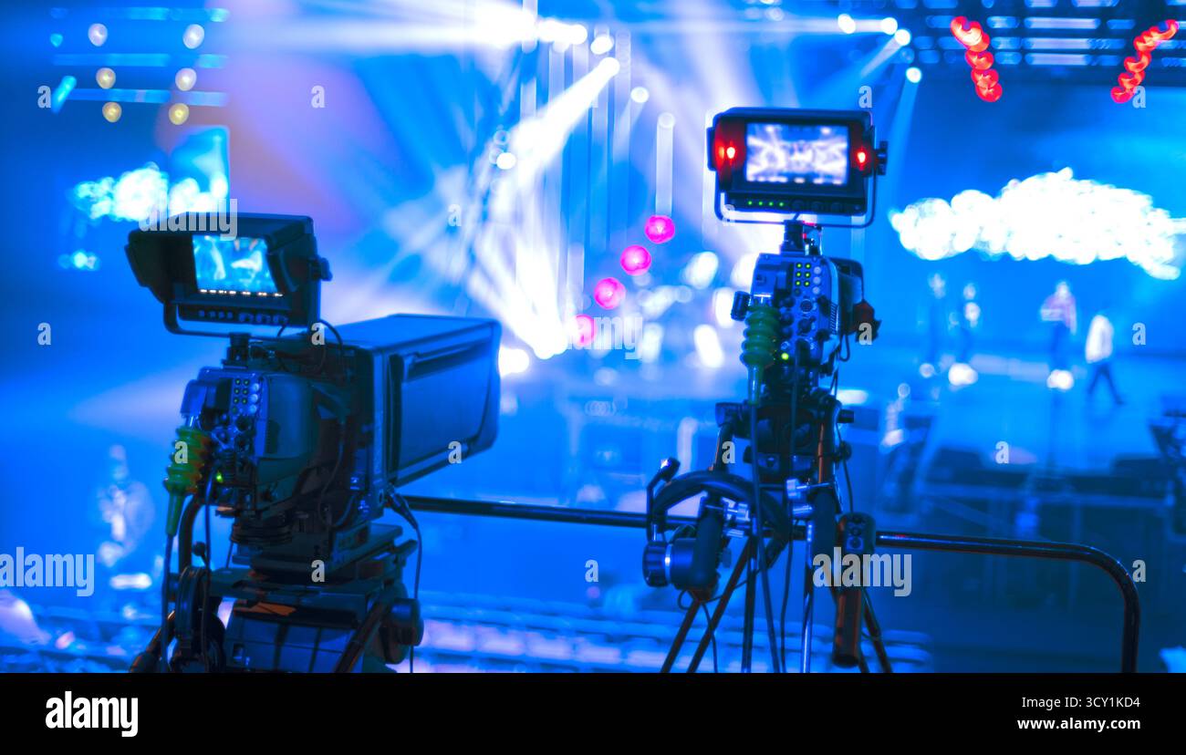 camera at concert online broadcast Stock Photo - Alamy