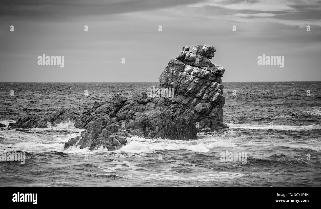 Beautiful view waves under Black and White Stock Photos & Images - Alamy