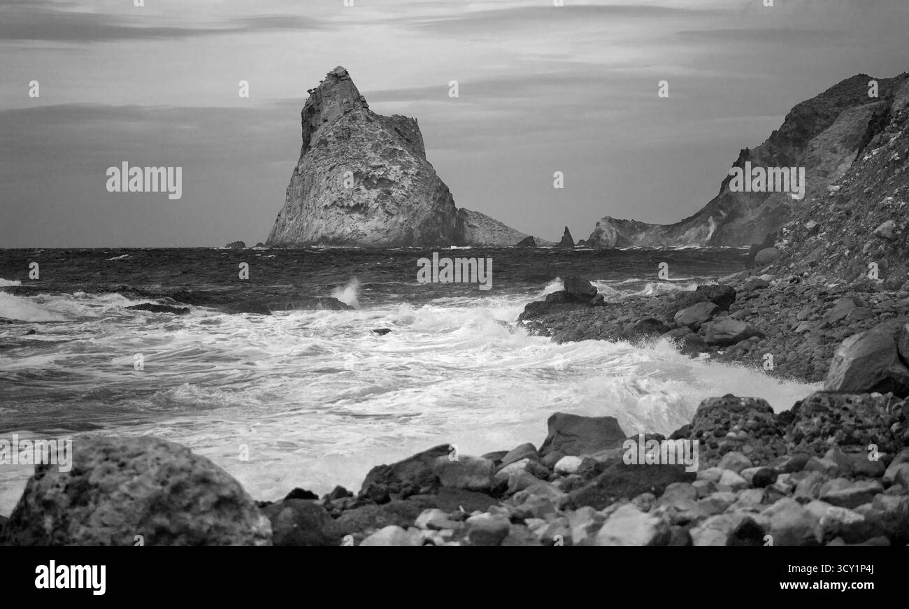 Beautiful view waves under Black and White Stock Photos & Images - Alamy